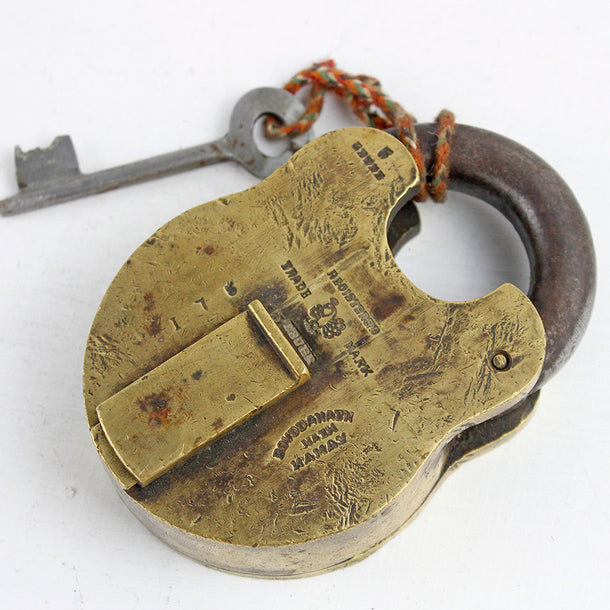 Extra Extra Large Old Brass Padlock