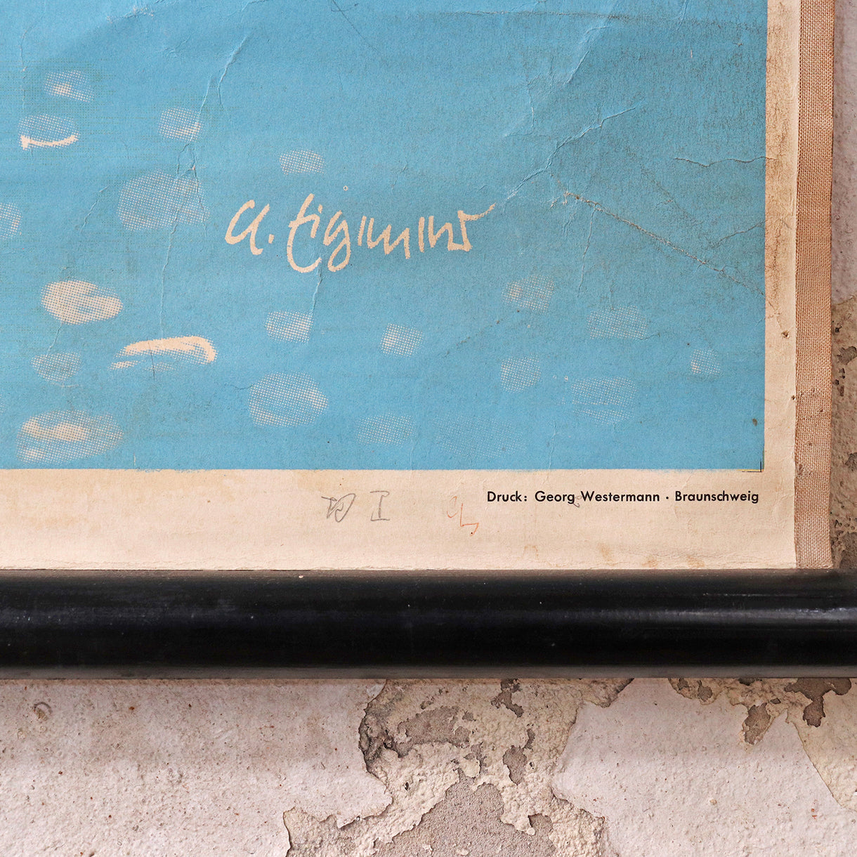 Extra Large Vintage World Map by Westermann