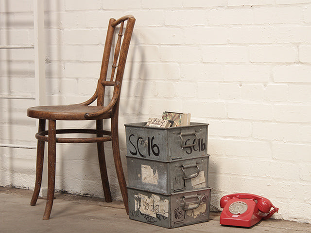 Vintage Stackable Industrial Tote Tins | Scaramanga