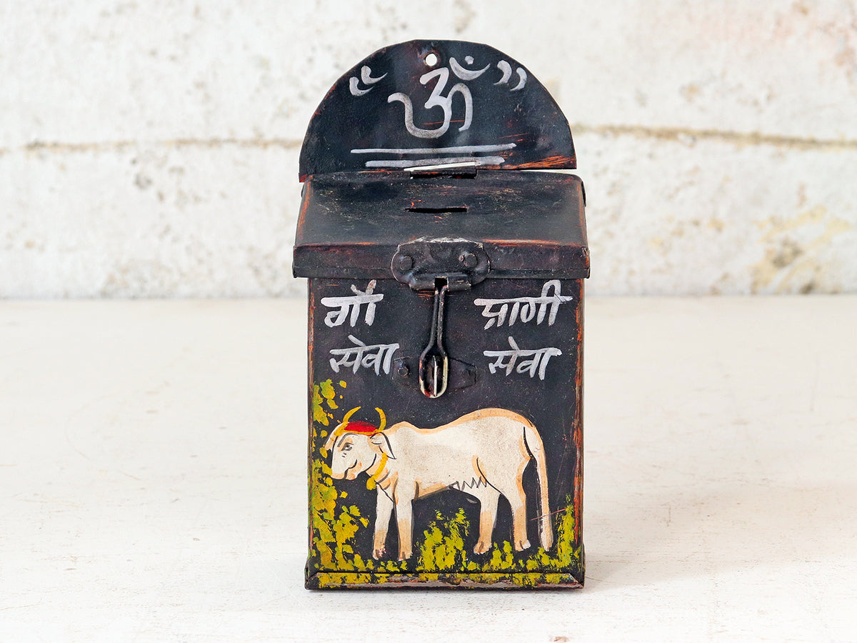 Yellow Money Box| Vintage Container | Scaramanga