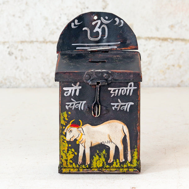 Yellow Money Box| Vintage Container | Scaramanga