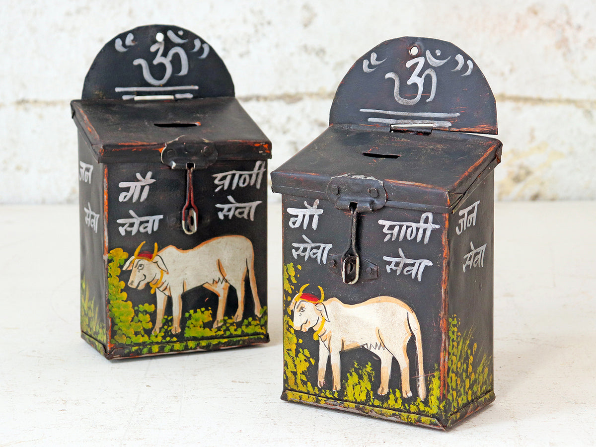 Yellow Money Box| Vintage Container | Scaramanga