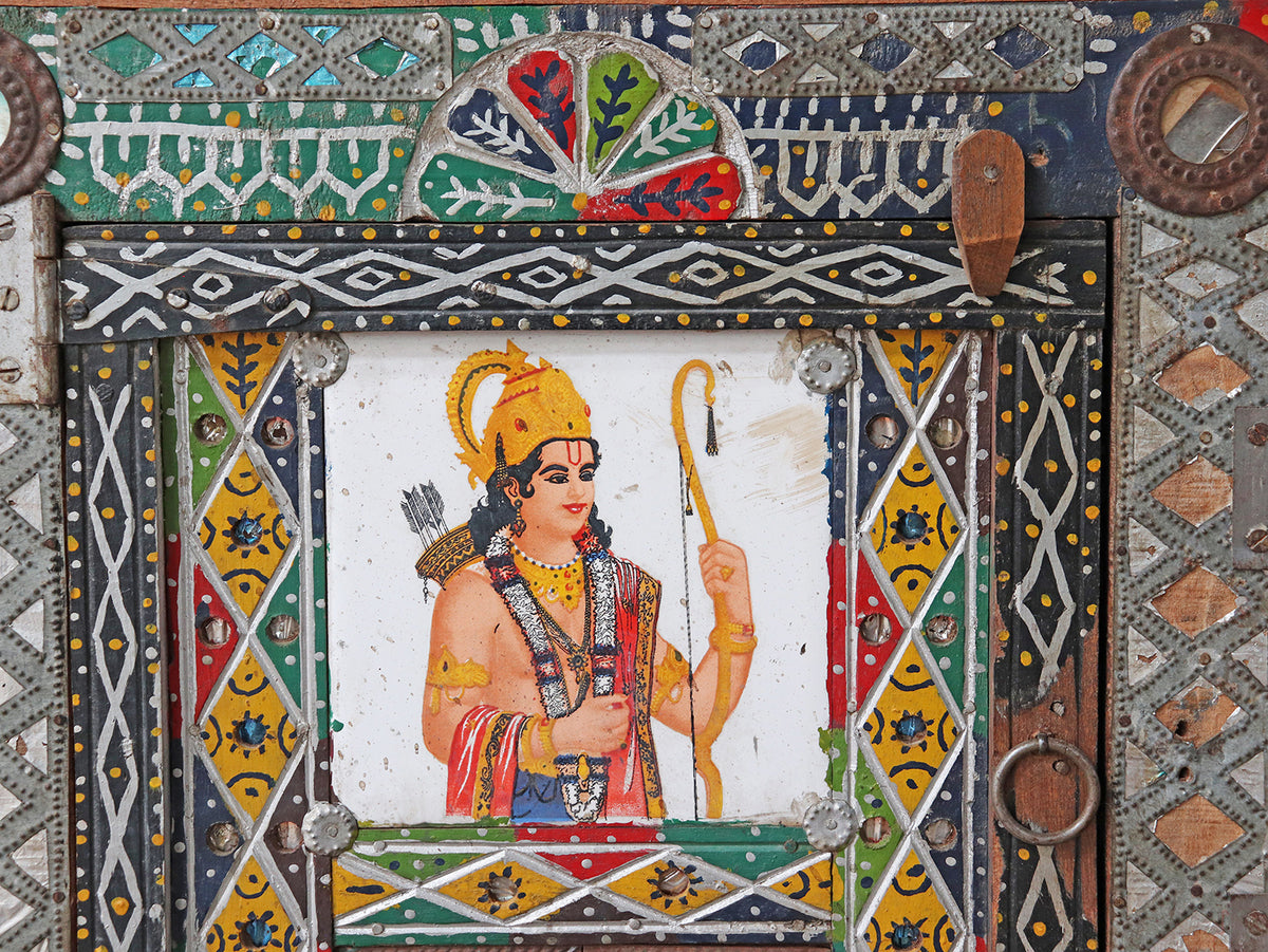 Antique Decorative Damchiya | Old Green Cabinet | Scaramanga