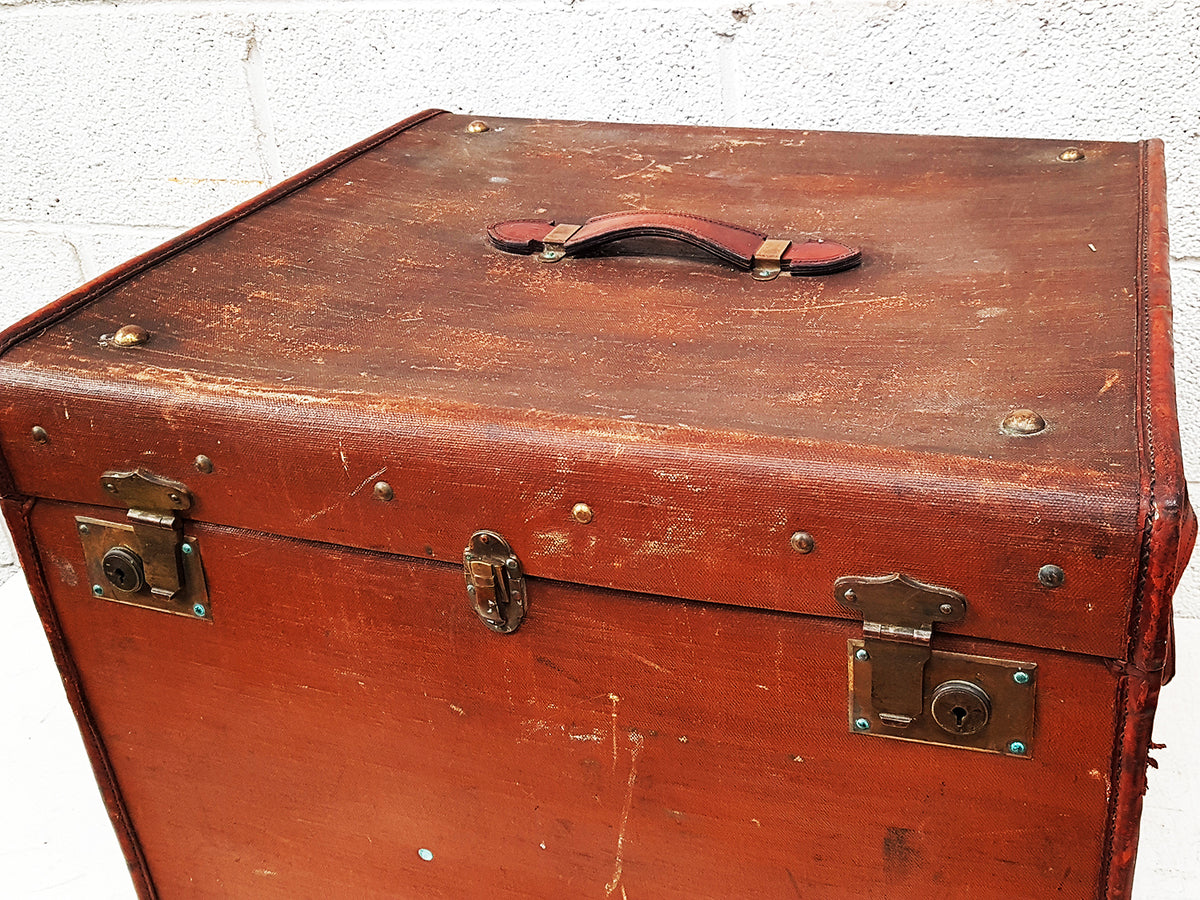 Large Square Storage Trunk | Vintage Luggage | Scaramanga