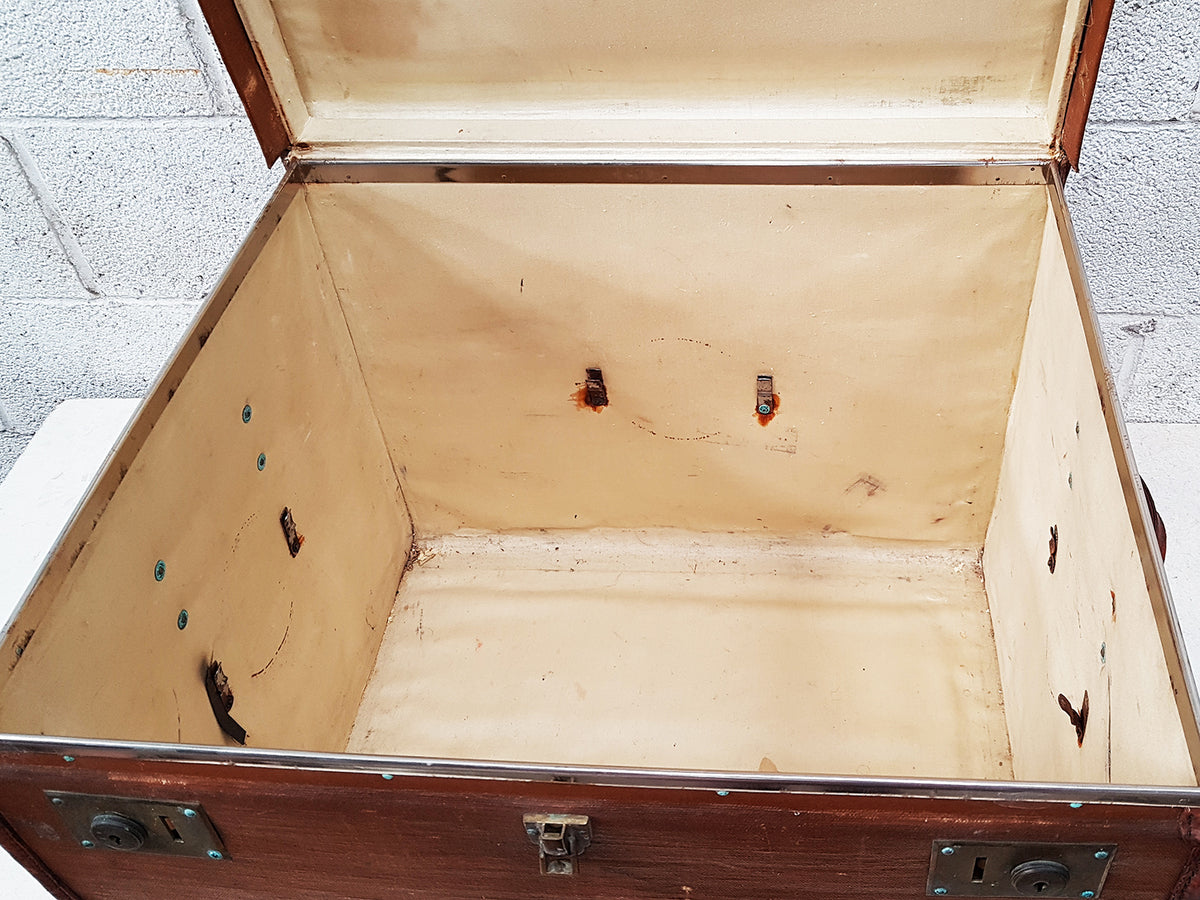 Large Square Storage Trunk | Vintage Luggage | Scaramanga