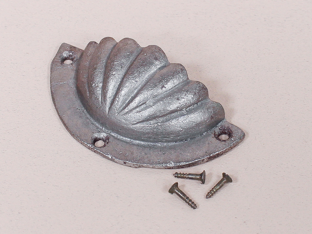 Antique Style Scallop Shell Cast Iron Cup Handle