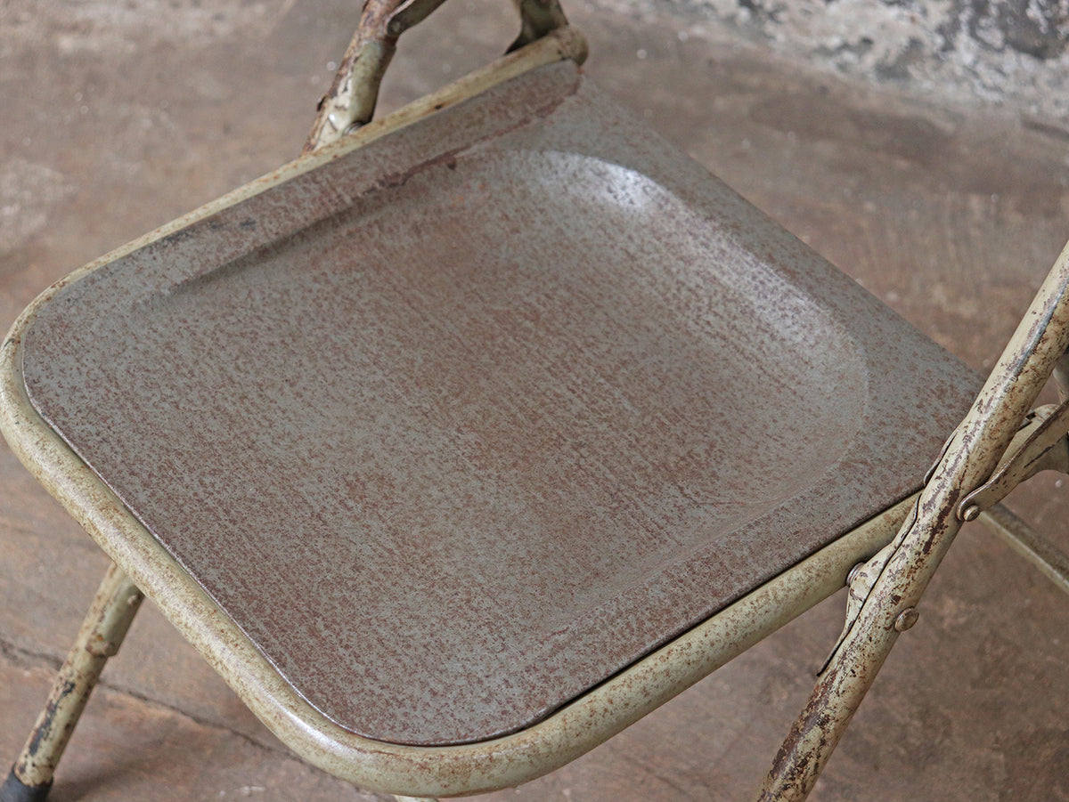 Vintage Metal Folding Chair | Silver Metal Chairs